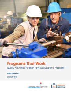 Programs that Work: Quality Assurance for Short-Term Occupational ...