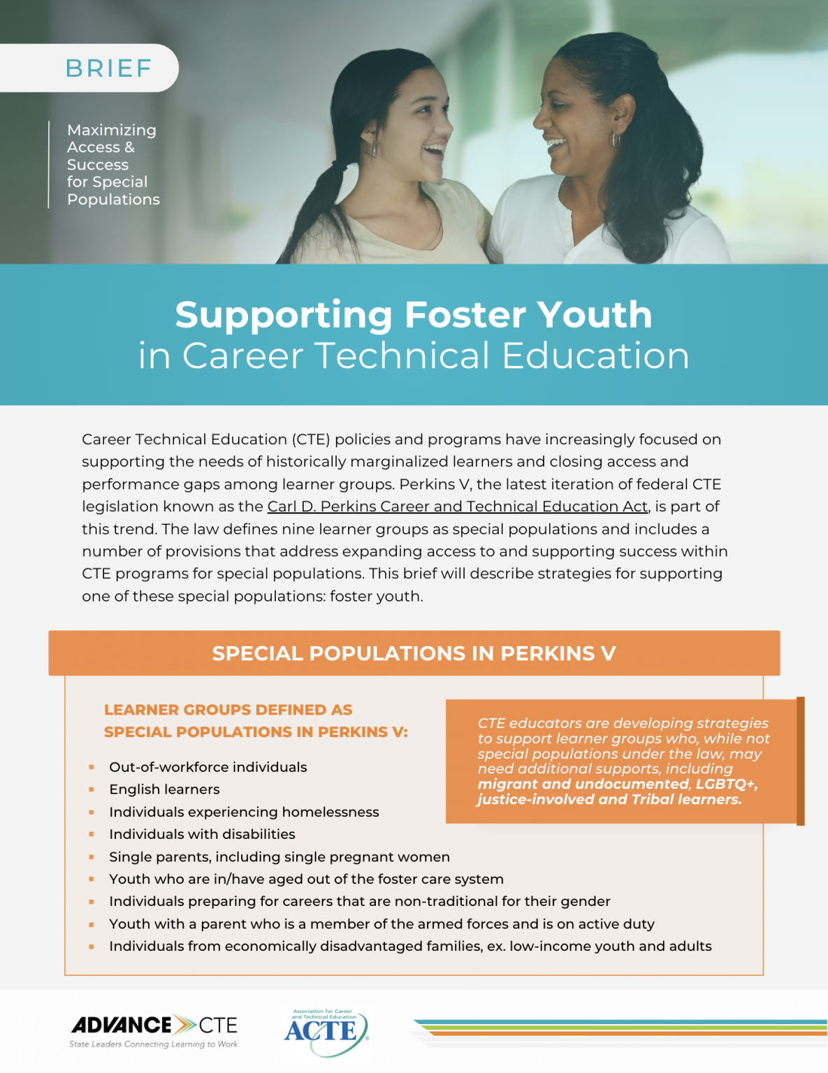 Learning that Works Resource Center - Advance CTE