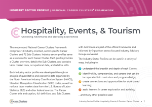 Industry Sector Profile: Hospitality, Events, & Tourism Career Cluster ...