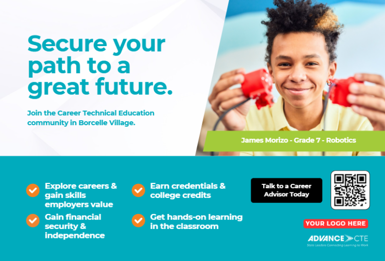 Flyer: Customizable CTE Program Recruitment Template - Advance CTE